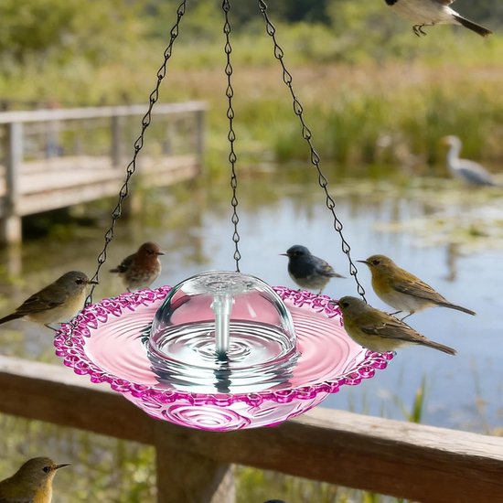 Vogelbad met fontein - Waterbak decoratief - Tuin decoratie ...
