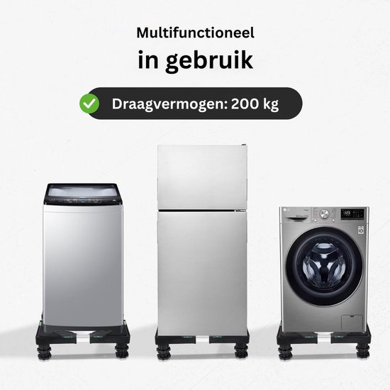 CLVP® Wasmachine Verhoger - Ombouw - Kast - Zwart | bol