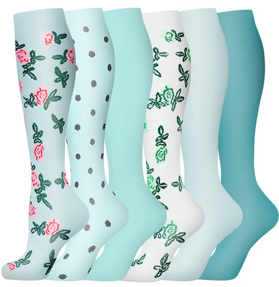 Lot de 6 chaussettes de compression en cuivre à motifs intéressants ...