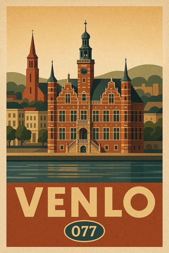 Venlo Poster - Steden Posters - Nederland - Tekst - Stadhuis Venlo ...