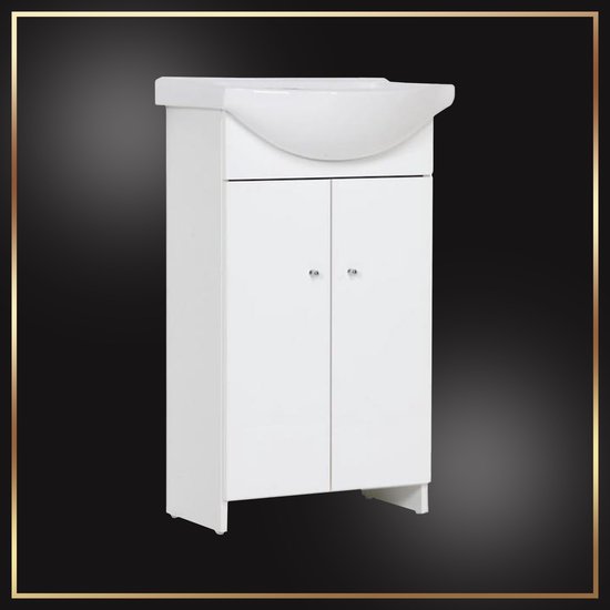 STAMAR - Meuble sur pied mat avec vasque, robinet rotatif et bonde de ...
