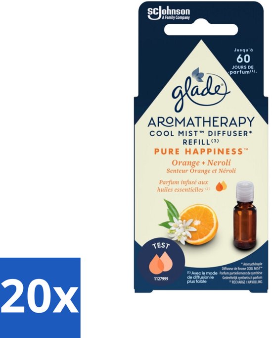 20 x Glade - Mistnavulling Pure Happiness - Aromatherapie - 17,4 ml ...
