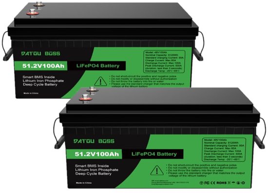 LiFePO4 accu 48V 100Ah met geavanceerd 100A BMS voor golfkarren ...