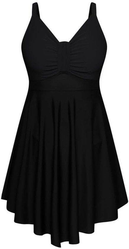 Dames Plus Size Eén Delige Badpak met Buikcontrolle en Verstelbare ...