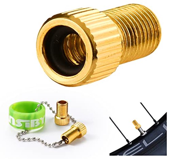 Fietsventieladapter DV & SV voor fietsen - Franse Dunlop en Schrader ...