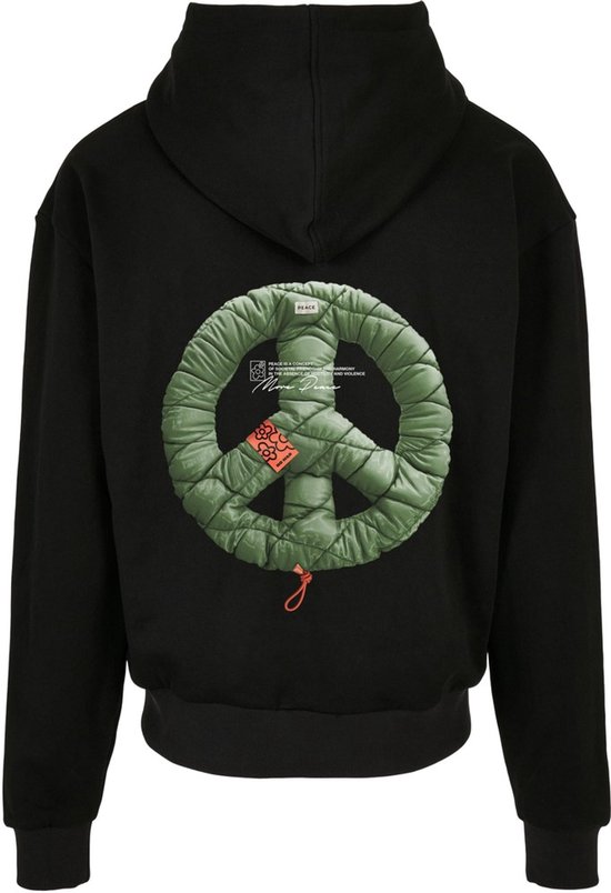 Mister Tee - Puffer Peace Heavy Oversize Gilet avec capuche - L - Zwart ...