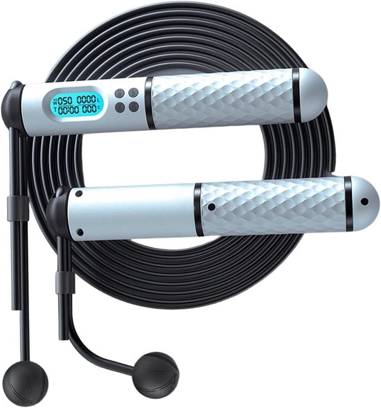 Draadloos Springtouw - Cordless - Met Teller - Gewichtloos Springen ...