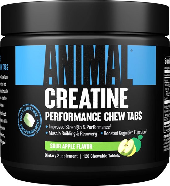 Universal Nutrition Animal Creatine Chews (120) Green Apple - Creatine ...