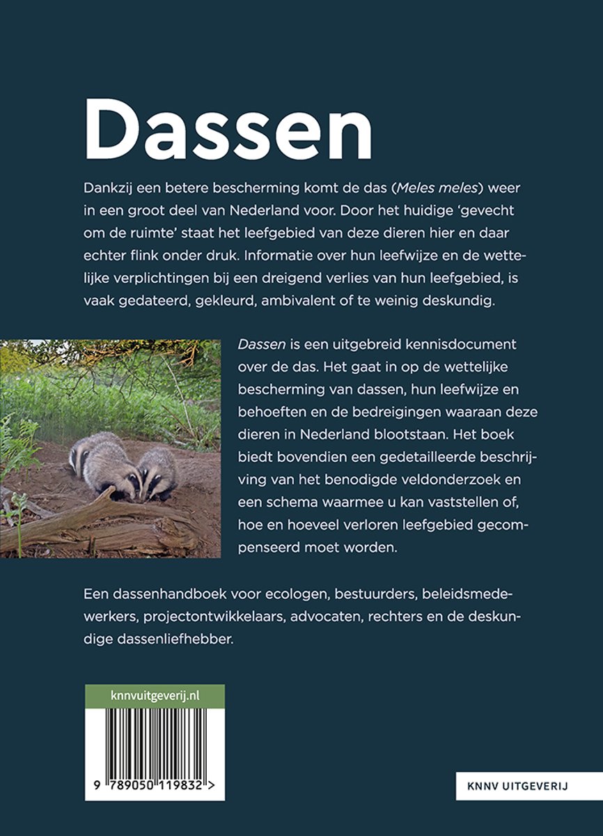 Dassen - Handboek over leefwijze, bescherming en veldonderzoek | bol