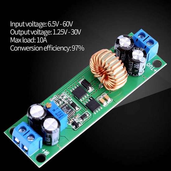 Verstelbare DC Power Module Step-Down Converter 6.5V-60V Naar 1.25-30V ...