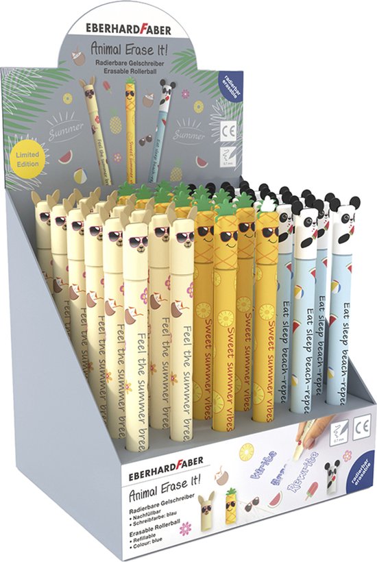 EBERHARD FABER Gelpen Animal Erase it! Zomer, Display | bol