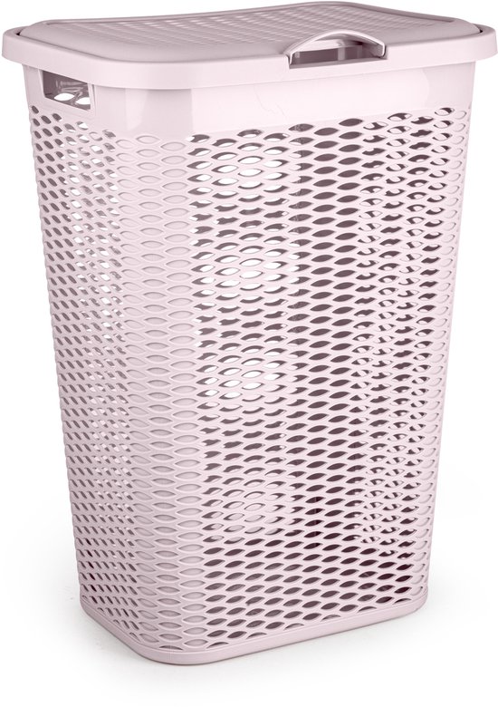 Plasticforte Wasmand Ventilation - met deksel - roze - kunststof - 51 ...