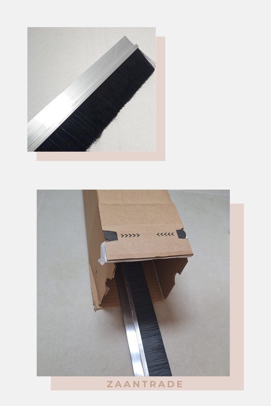 Deurborstel - Stripborstel - 90 cm aluminium h-profiel ...