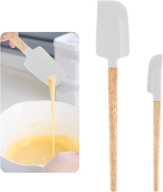 Premium Siliconen Spatel Set voor Keuken - Deegschraper, Lepel, Mixer ...