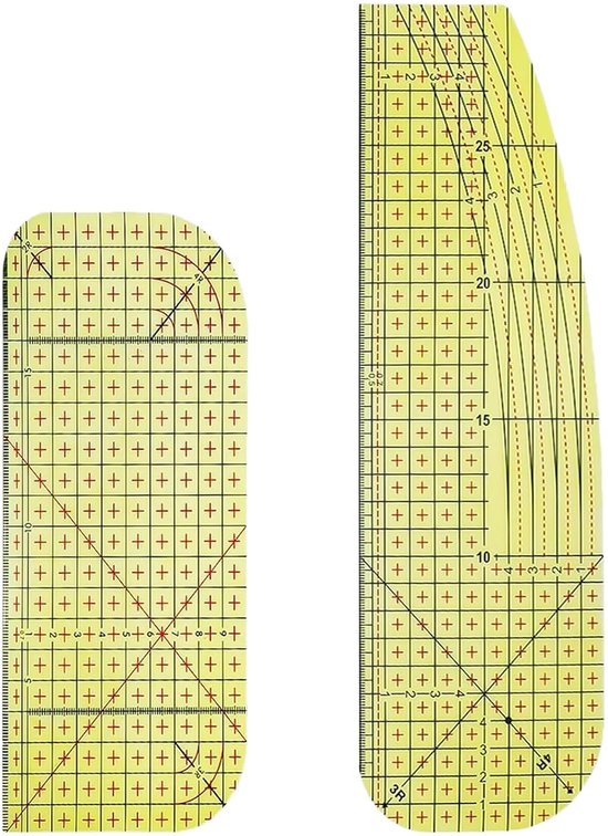 2 Pcs Hot Iron Ruler - Sewing Ruler - Precise Ruler voor Quilting en ...