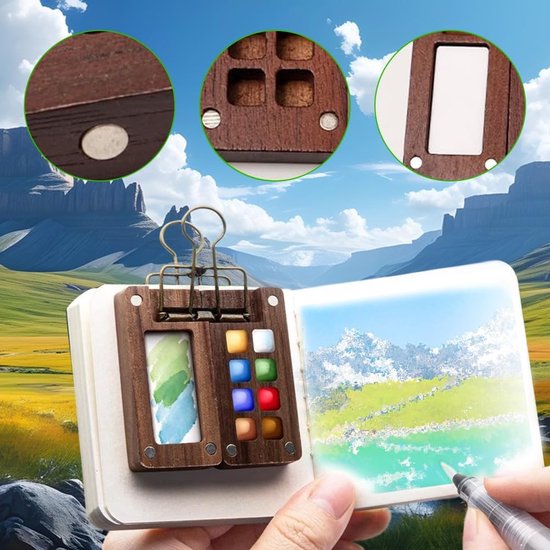 Watercolor Travel Set - 12 Kleuren - Draagbare Waterverf Palet - Mini ...