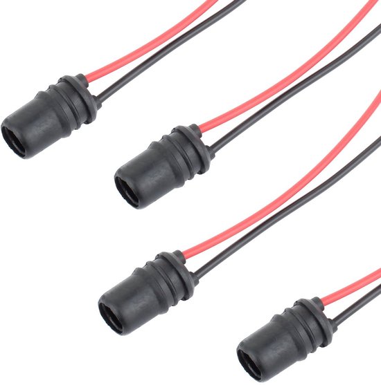 T10 Socket Pre-wired Connector for Light Bulbs 194 Female Plug (Pack of ...