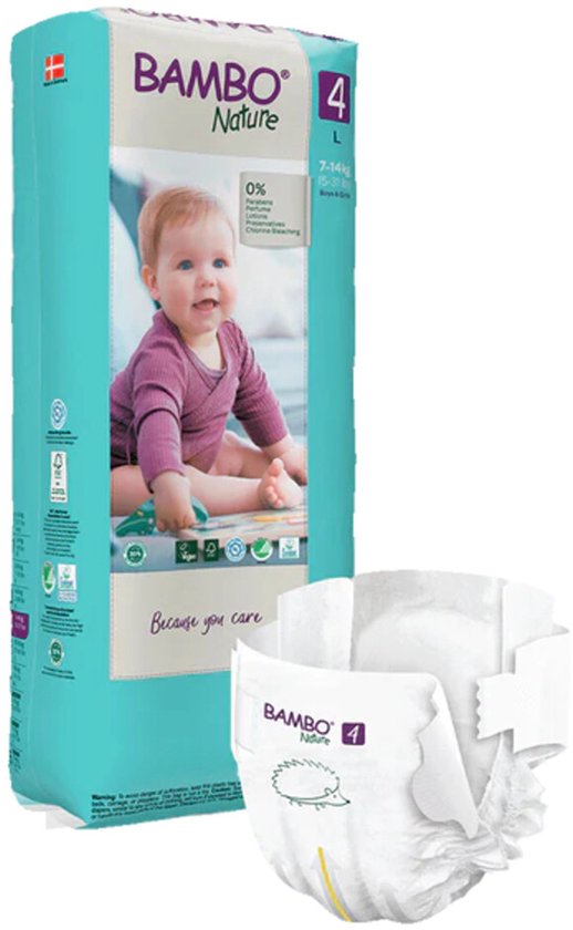 Bambo Nature Luiers Maat 4 (7-14 kg) - 2 x 48 stuks ...