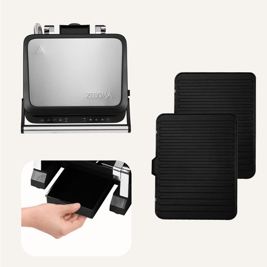 Zeegma Grill Chef 3.0 - Tosti apparaat - Contactgrill - 2000W - Grill ...