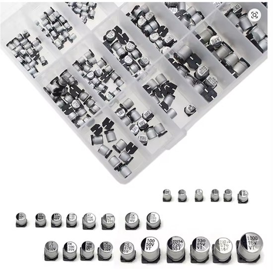 SMD Aluminium Elektrolytische Condensator Assortimentsset – 400 Stuks ...