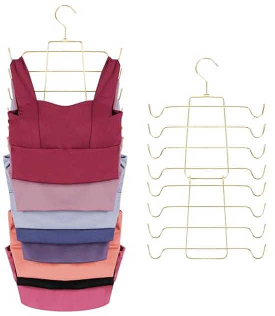 Set van 2 ruimtebesparende hangers voor tanktops en beha's ...