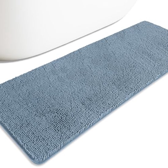 Extra grote en absorberende badmat voor badkamer - 24 x 72 cm, wasbaar ...