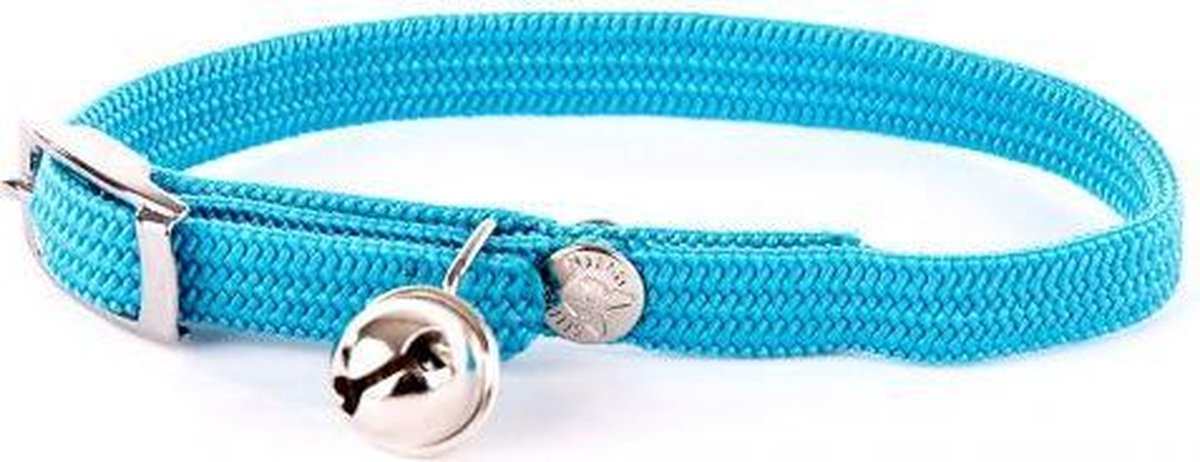 Collier chat élastique nylon turquoise 30x1 cm | bol.com