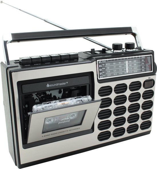 Soundmaster RR18SW - Radio/cassetterecorder met USB | bol