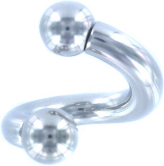 Chirurgisch Stalen Twister piercing - 5 mm | bol