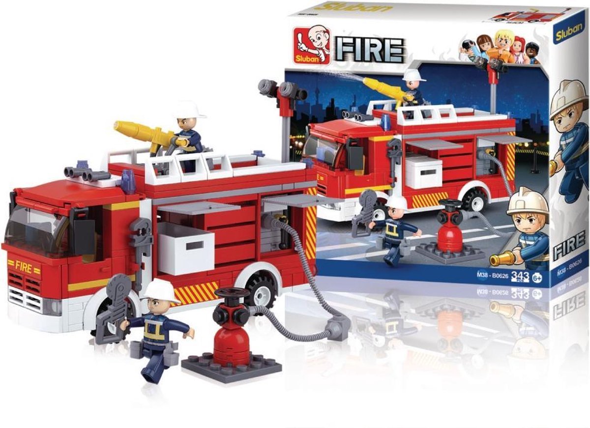Sluban Bouwstenen Fire Serie Tankautospuit | bol