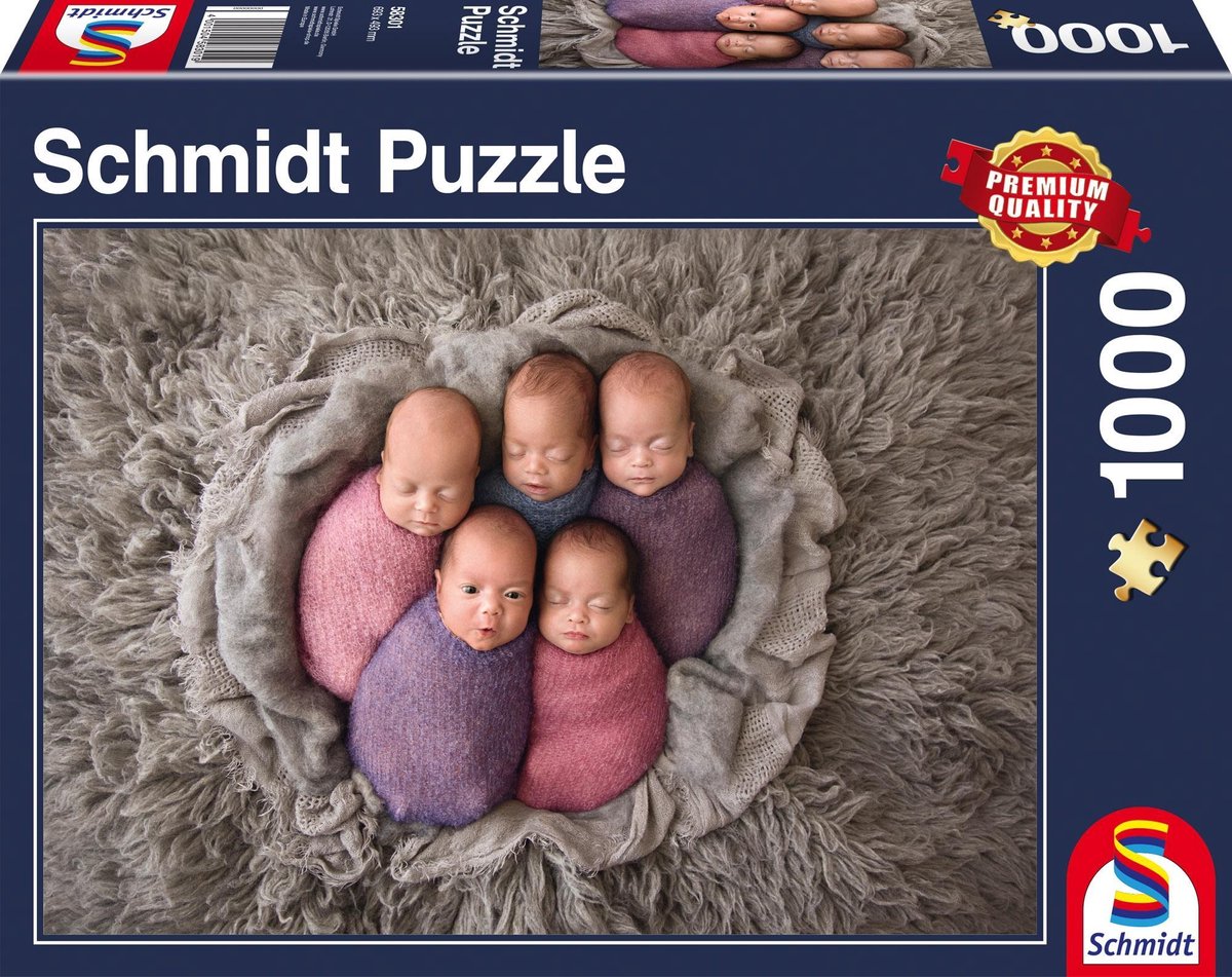 Anne Geddes Leg puzzel Vijf op een rij - 1000 stukjes | bol.com