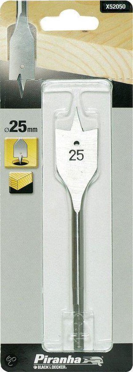 Piranha Platte houtboor (speedboor) 25mm X52050 | bol