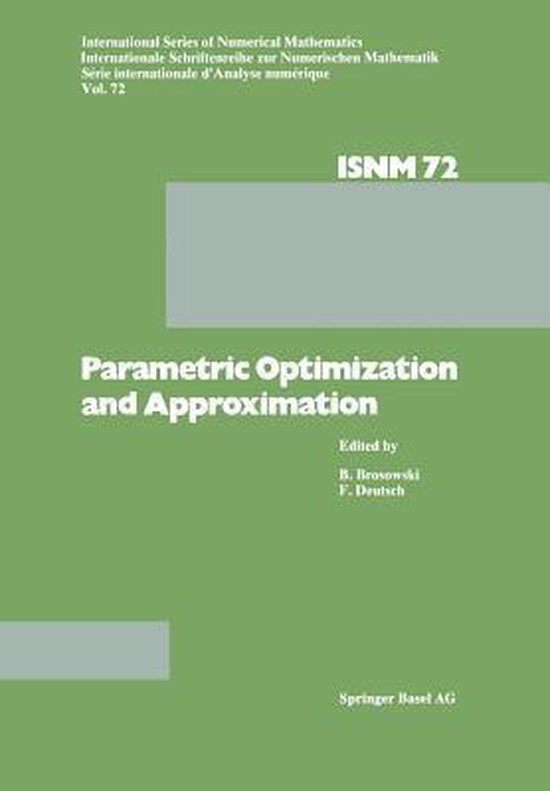 Parametric Optimization And Approximation 9783034862554 Parametric Boeken