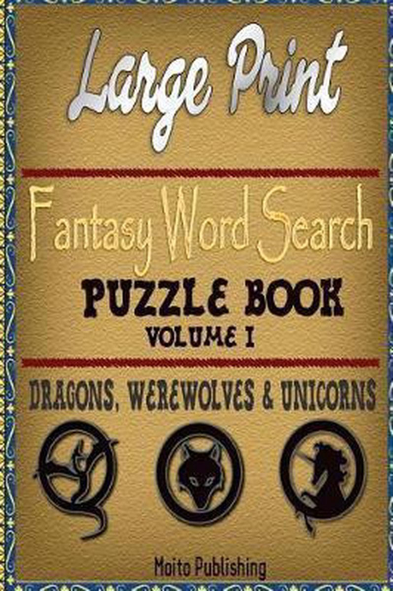 Large Print Fantasy Word Search Puzzle- Large Print Fantasy Word Search ...