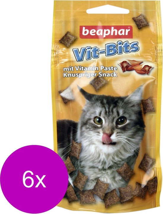 Beaphar Vit-Bits Kat Natuur - Kattensnack - 6 x 35 g | bol.com