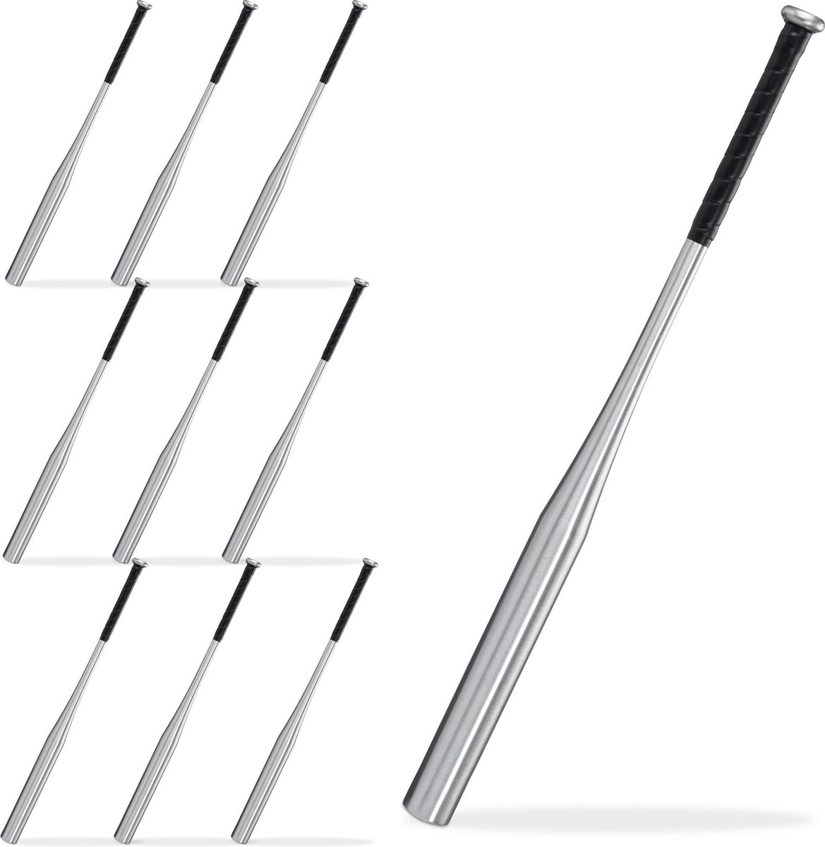 Relaxdays 10x baseballknuppel aluminium - 34 inch - softbal knuppel ...