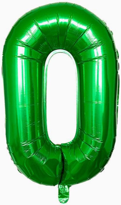 LUQ - Cijfer Ballonnen - Cijfer Ballon 0 Jaar - Kleur Groen - XL Groot ...
