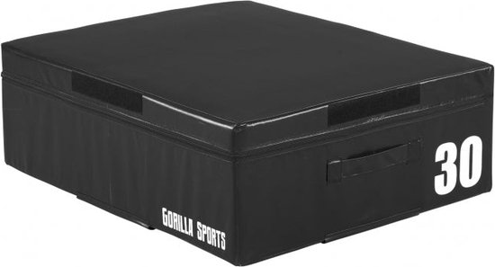 Gorilla Sports Plyo Box - 30 cm - Zwart - PVC - Jump box | bol