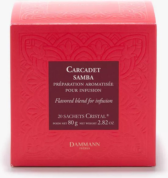 Dammann Frères- Carcadet Samba 20 cristal zakjes - Vruchtenthee zonder theïne - 20... | bol