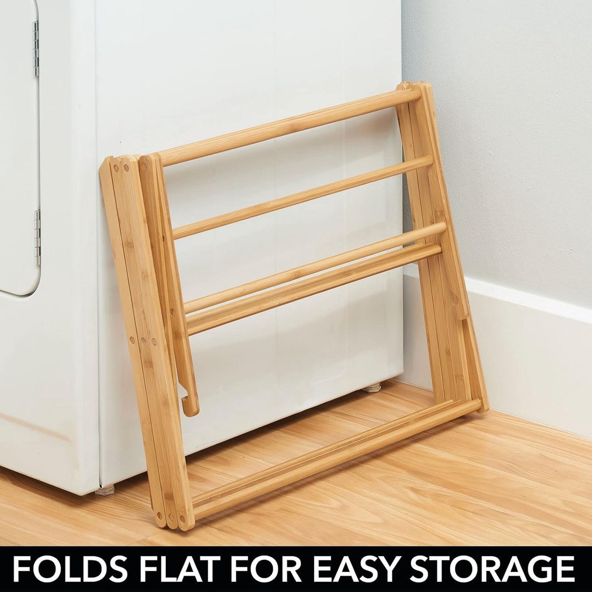 Droogrek - wasrek - bamboe/modern design/3 etages/uittrekbaar ...