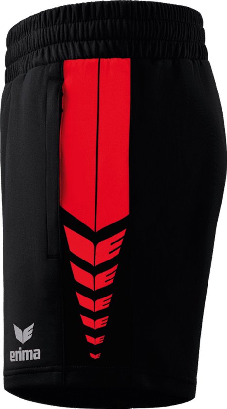 Erima Six Wings Worker Short Dames - Zwart / Rood | Maat: 40 | bol