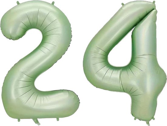 Cijfer Ballonnen Ballon Cijfer 24 Verjaardag Versiering Feest Helium ...