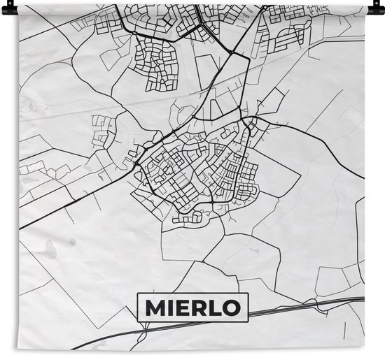 Wandkleed - Wanddoek - Kaart - Mierlo - Stadskaart - Plattegrond ...