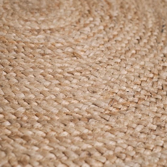 Tapijt rond van jute Indies - Beige - 120x120 cm | bol