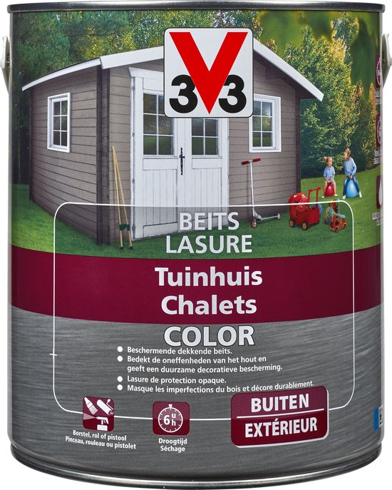 V33 Tuinhuis Color - Walnut - 0.75L - Walnut | bol