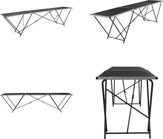vidaXL Behangtafel inklapbaar 300x60x78 cm MDF en aluminium ...