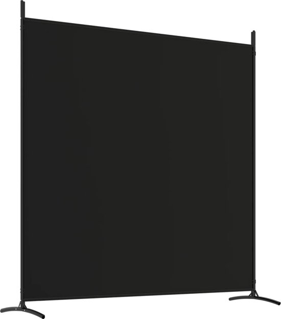 vidaXL Kamerscherm met 3 panelen 525x180 cm stof zwart - Kamerscherm ...