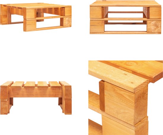 vidaXL Tuinhocker pallet hout honingbruin - Poef - Poefs - Poefen ...
