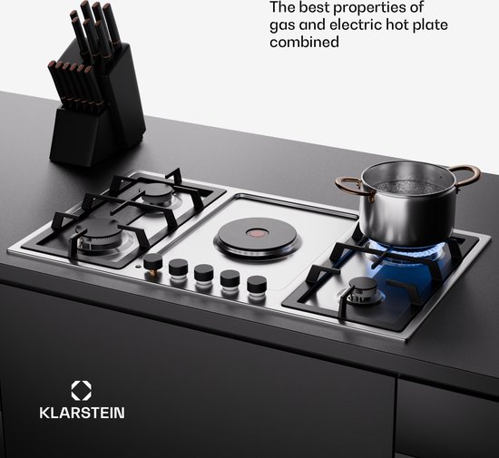 Klarstein Multichef 5 Hot Plate - Plaque de cuisson gaz et électrique ...