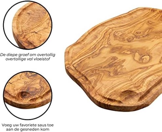 Borrelplank Olijfhout - Tapasplank Olijfhout - Tapasplank - Kaasplank | bol